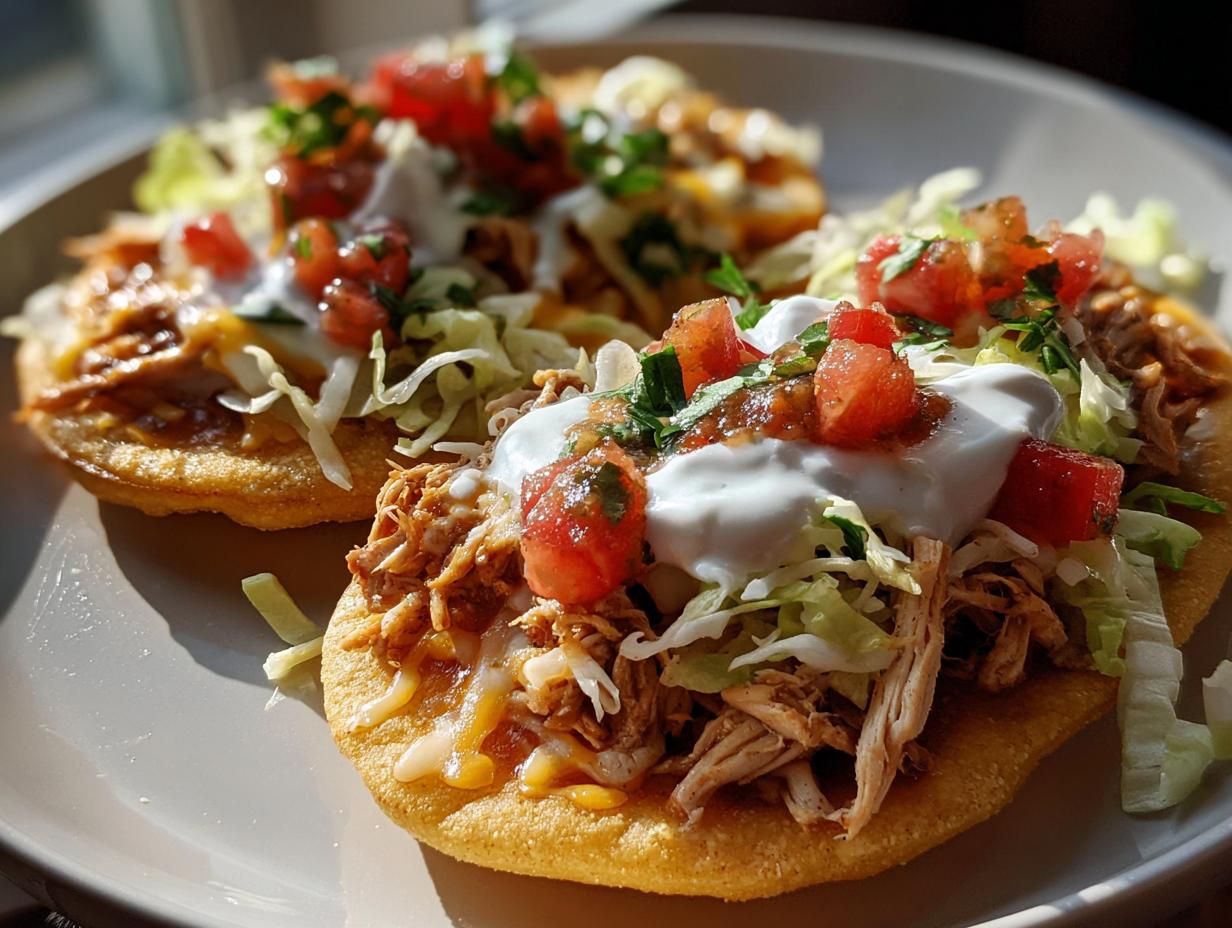 Mouthwatering Slow Cooker Chicken Tostadas in 1 Easy Step