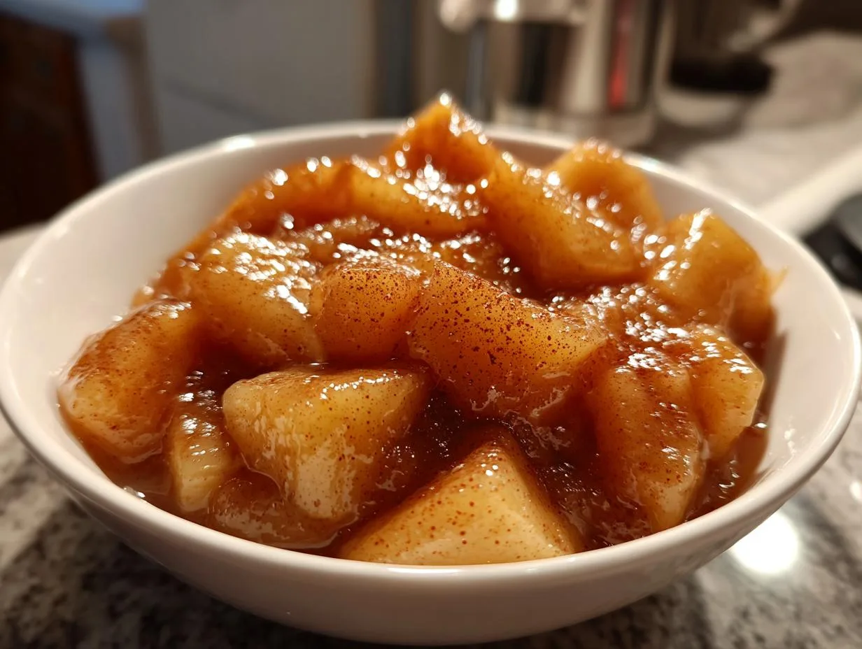 Irresistible 4-Ingredient Crockpot Caramel Apple Sauce Bliss