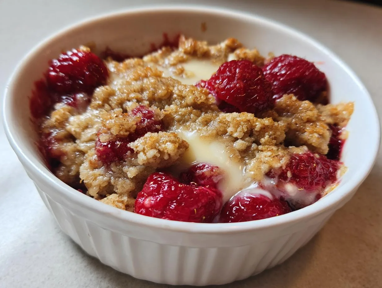 Crockpot Raspberry Oatmeal Crisp: 4 Easy Steps to Heaven