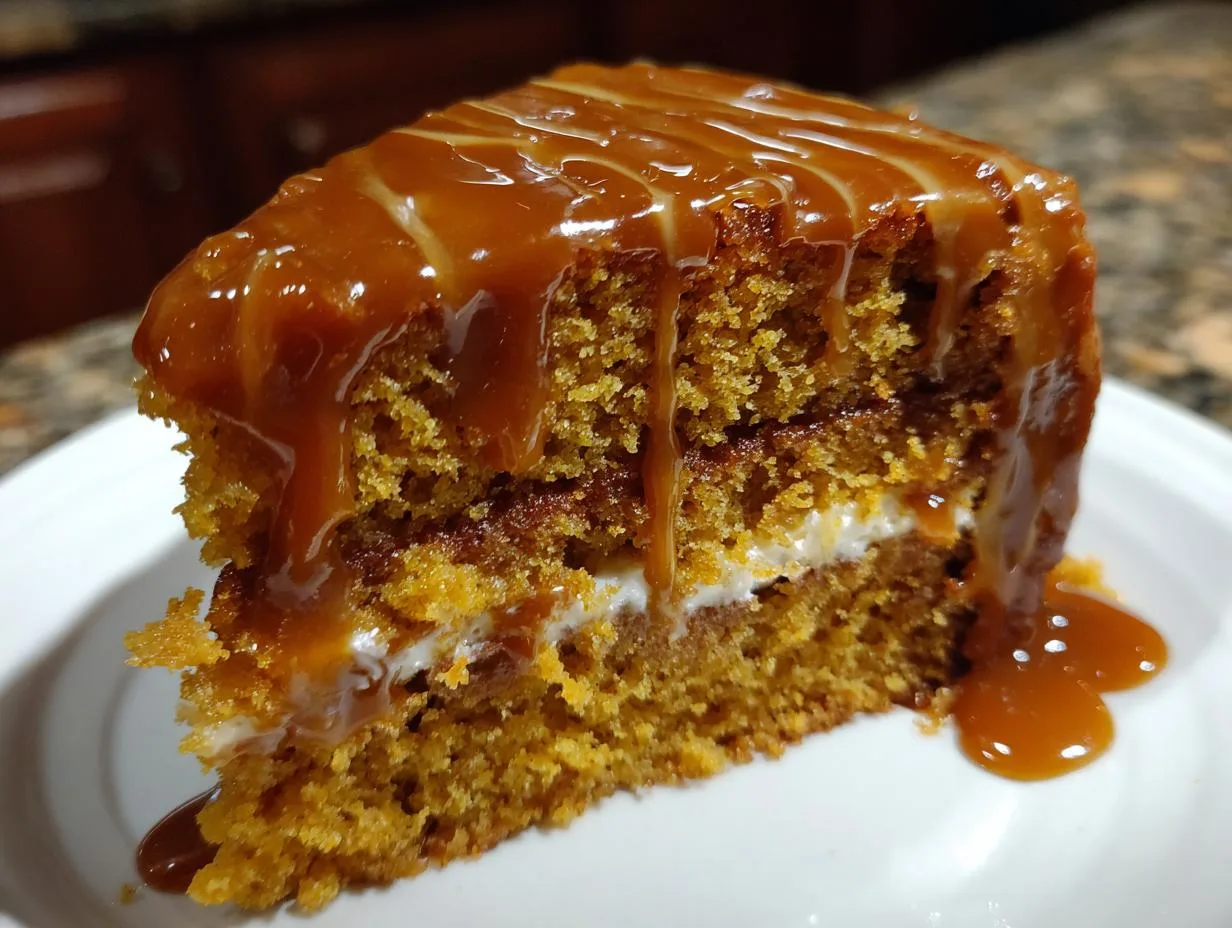 Irresistible Slow Cooker Pumpkin Caramel Cake in 3 Easy Steps