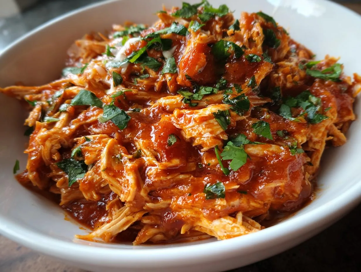 Tender 5-Minute Slow Cooker Salsa Chicken Recipe