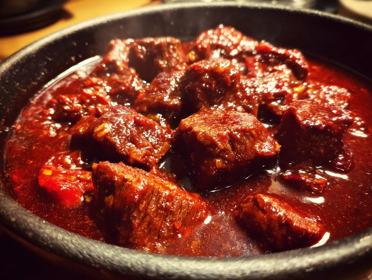 2-Hour Beef Stew in Red Chile Sauce
