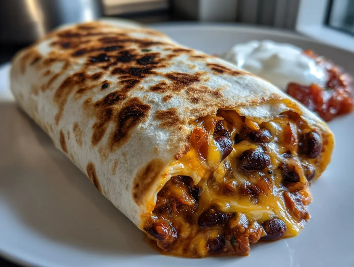 Savory Vegetarian Bean and Cheese Burritos in 30 Minutes