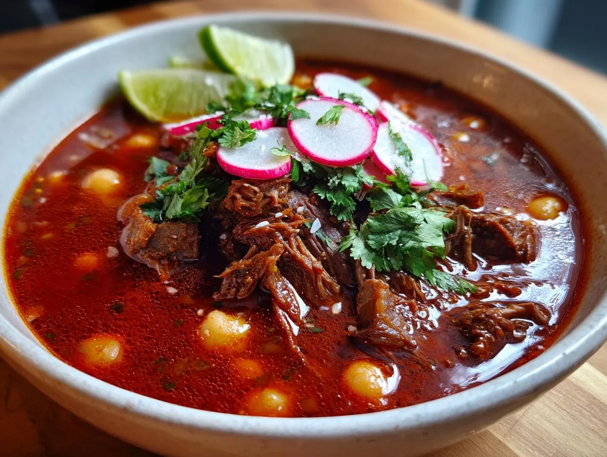 Magical 3-Hour Beef Pozole Rojo That Melts in Your Mouth