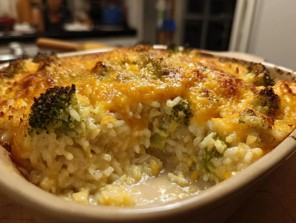 Irresistible Cheesy Broccoli Rice Casserole in 4 Easy Steps