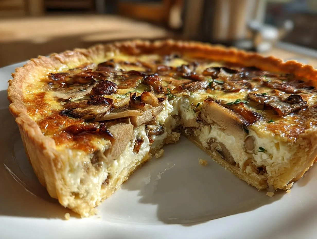 Irresistible Mushroom Quiche Recipe in Just 4 Steps