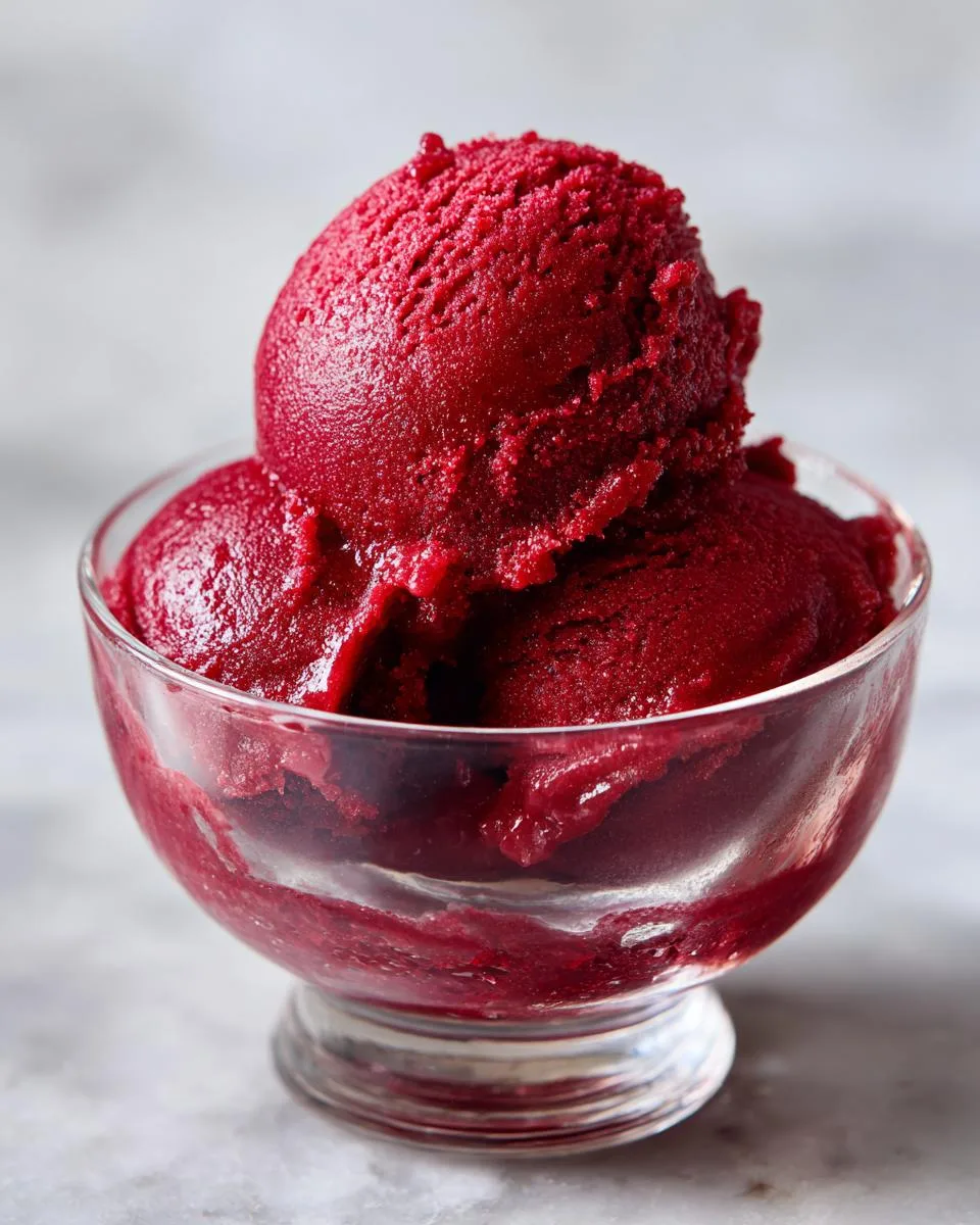 Tart & Tempting 4-Ingredient Cranberry Sorbet Magic