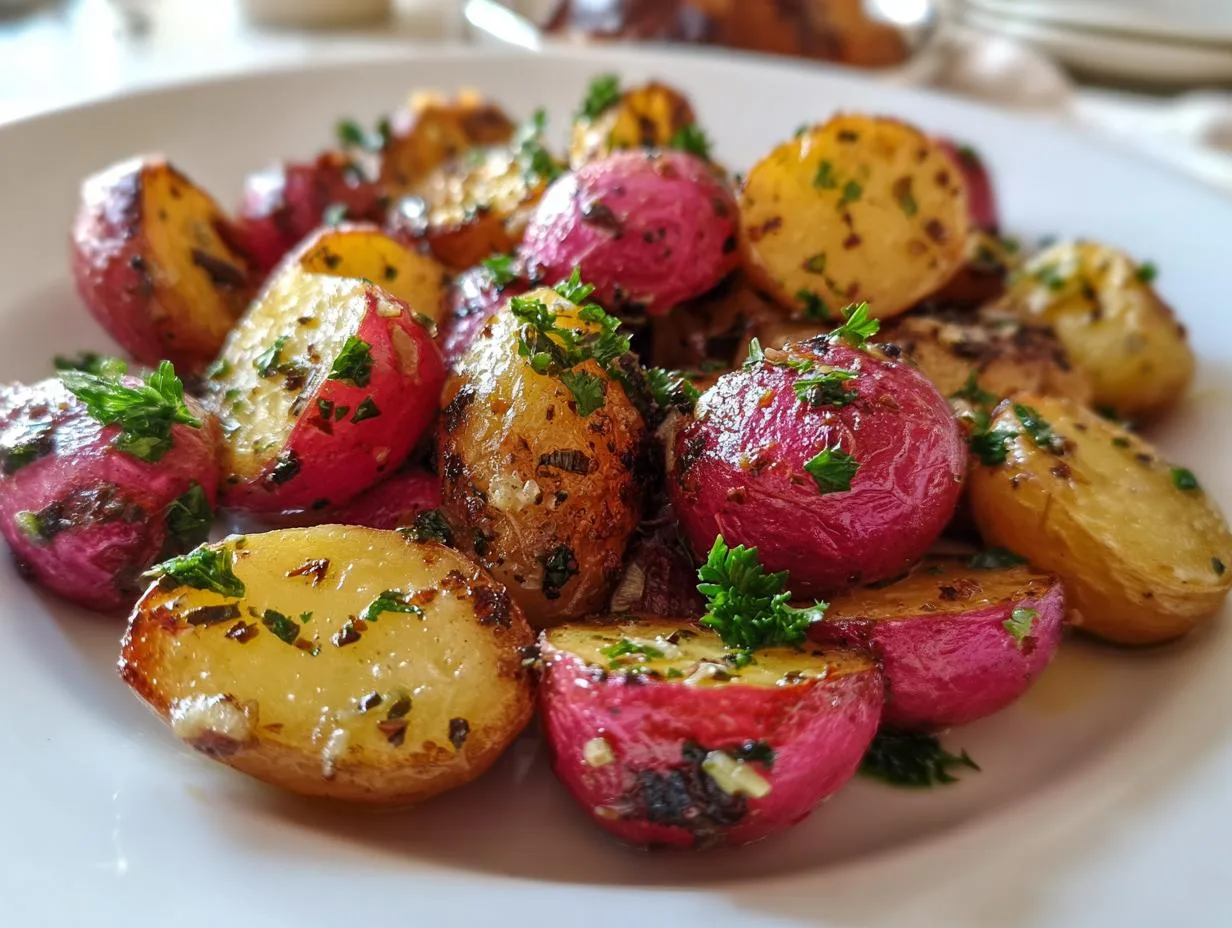 Irresistible Garlic Roasted Radishes in Just 25 Minutes