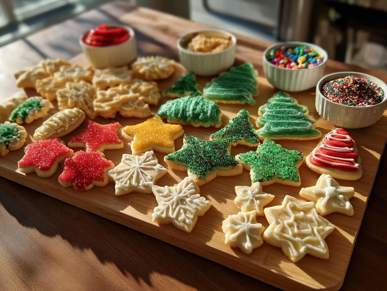Delightful Holiday Cookie Decorating Board for 25 Festive Sweets