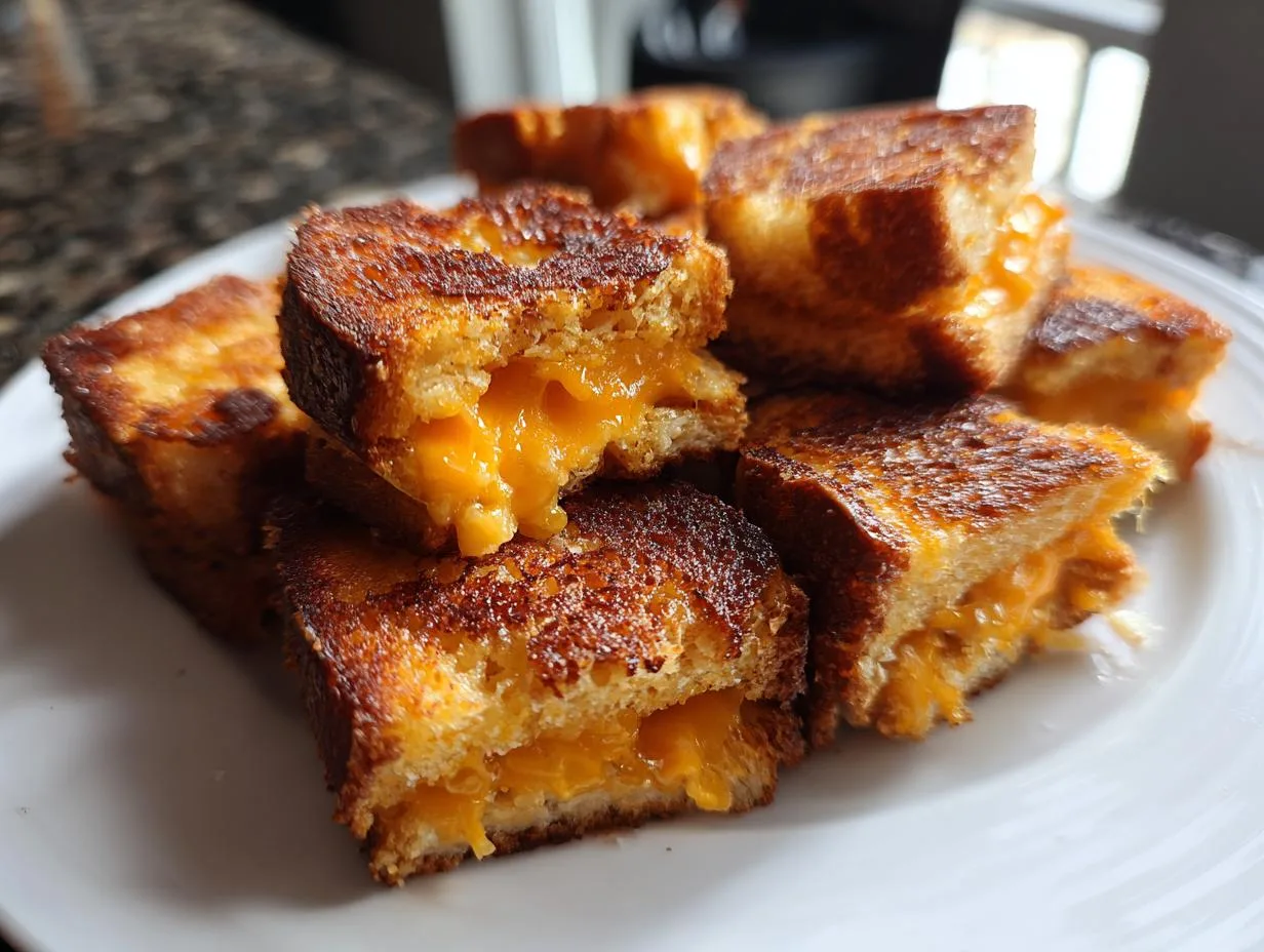 15-Minute Mini Grilled Cheese Bites - Irresistibly Crispy & Cheesy