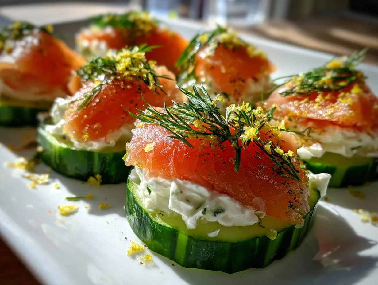 20-Minute Smoked Salmon Cucumber Bites That Wow Every Guest