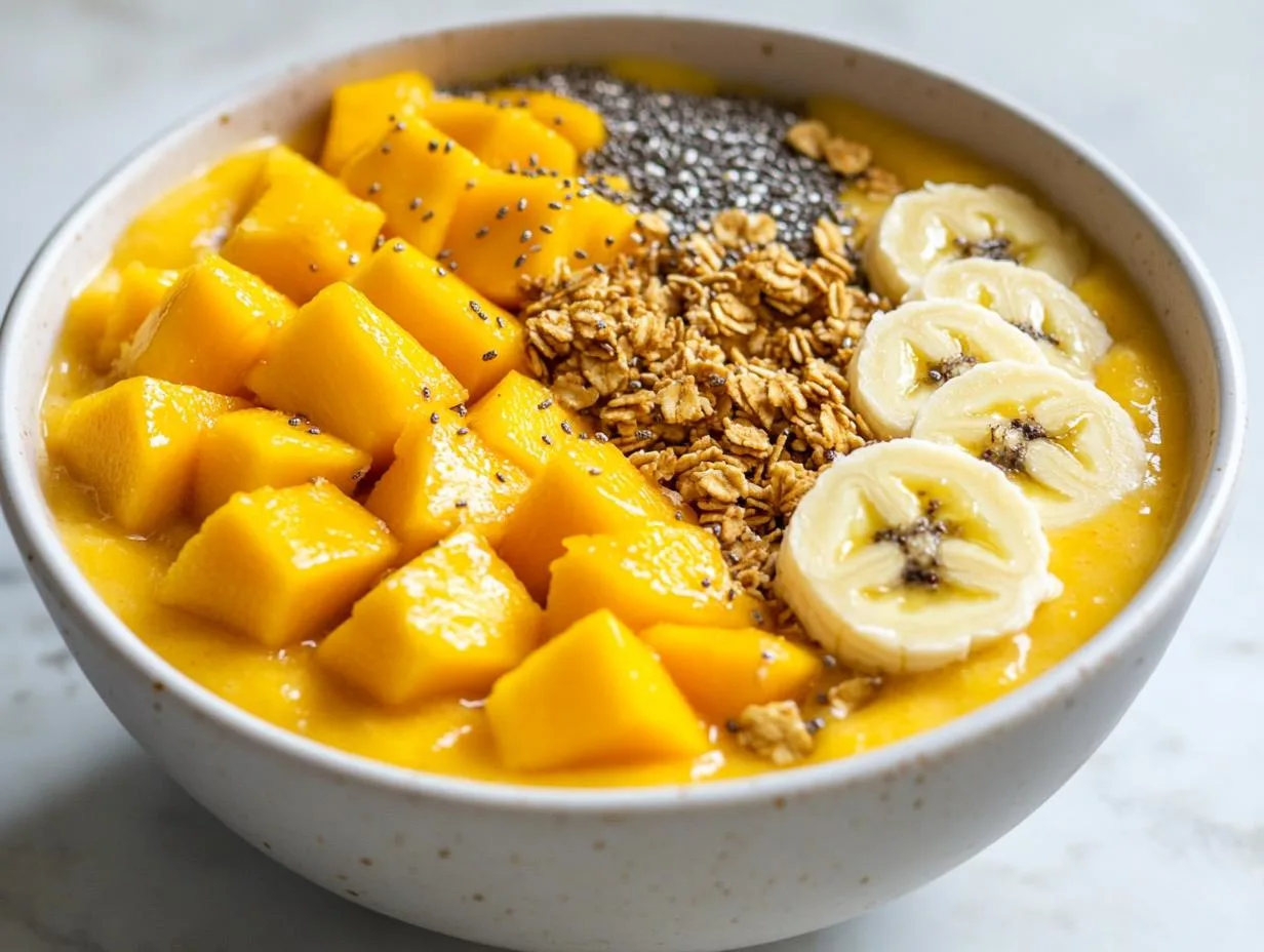 Creamy Mango Smoothie Bowl Recipe Ready in 5 Minutes